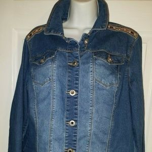 Baccini Jackets & Coats | Cap Sleeve Thick Denim Jean Jacket M | Poshmark